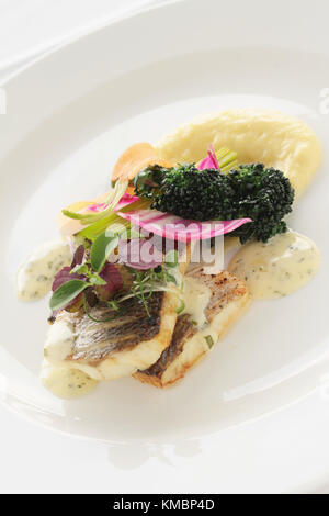 plated fish starter appetizer Stock Photo - Alamy