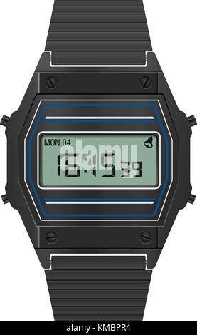 digital wristwatch retro Stock Vector Image & Art - Alamy