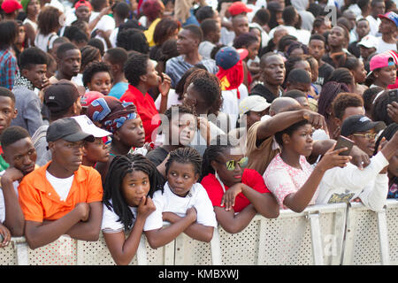 African Ethnicity crowd waiting for show in Luanda, Angola Stock Photo ...
