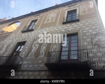 Sgraffito designs on building exteriors - Florence, Italy Stock Photo ...