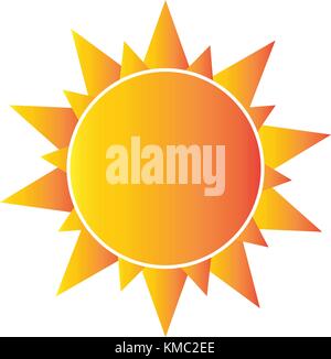 sun shape symbol, vector illustration of simple yellow star Stock ...