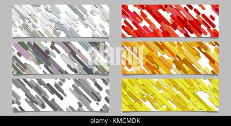 Modern seamless random diagonal stripe pattern banner background design set - horizontal ...