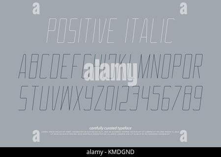 minimalist style alphabet letters and numbers. vector font type design ...