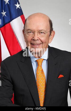 U.S. Secretary of Commerce, Wilbur Ross, speaks to reporters during the ...