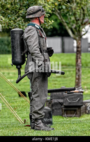 German flame thrower, flammenwerfer 35, Jersey War Tunnels, Jersey ...