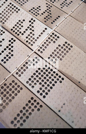 The punch cards of a 19th century Jacquard Textile Loom Stock Photo - Alamy