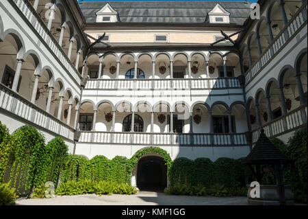 Greinburg Castle's courtyard, Grein, Perg District, Upper Austria ...