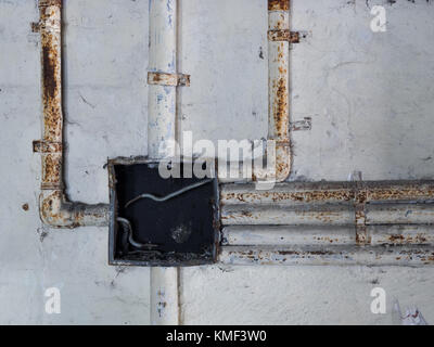 ancient wiring on the wall Stock Photo - Alamy