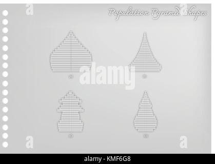 Population and Demography, Illustration Paper Art Craft Set of 4 Types ...