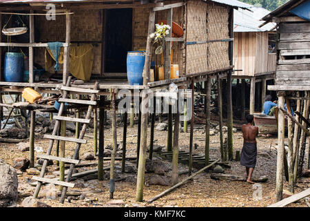 Life in a Moken sea gypsy village, Jalan Island, Mergui Archipelago ...