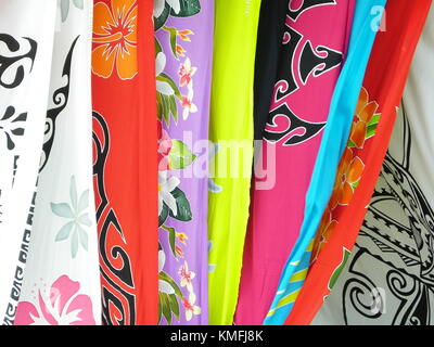 Pareos / Sarongs for sale in Moorea, French Polynesia Stock Photo - Alamy