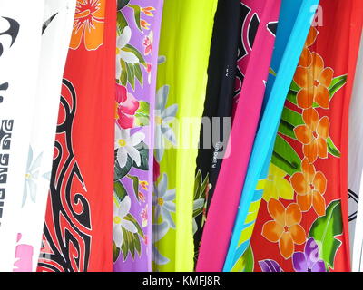Pareos / Sarongs for sale in Moorea, French Polynesia Stock Photo - Alamy