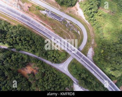 aerial view of Central Spine Road ( CSR highway ) located in kuala ...
