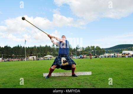 Lonach Highland Games at Strathdon, Grampian, Scotland. Competitor ...