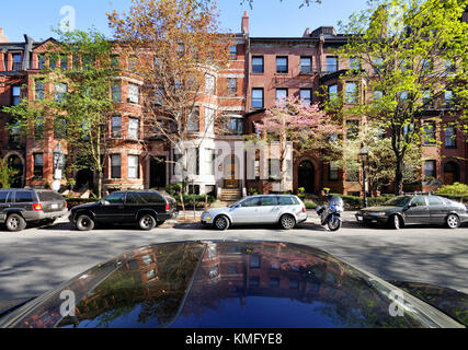 Historic brick buildings in Back Bay, Boston, Massachusetts Stock Photo ...