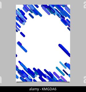 Color random diagonal rounded stripe pattern brochure template - trendy blank stationery ...