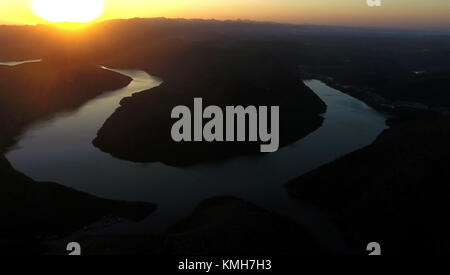 Nanyang. 10th Dec, 2017. Aerial photo taken on Dec. 10, 2017 shows the ...