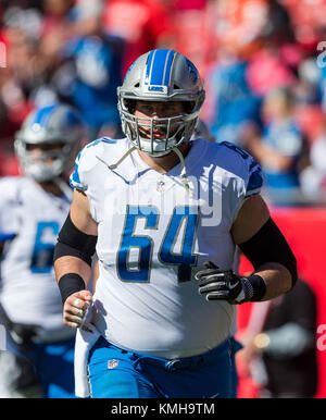 Detroit Lions center Travis Swanson walks off the field during pre-game ...