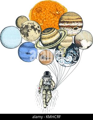 Venus. Hand drawn illustration in dotwork style with astrological ...