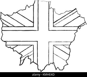 london map with england flag inside Stock Vector Image & Art - Alamy