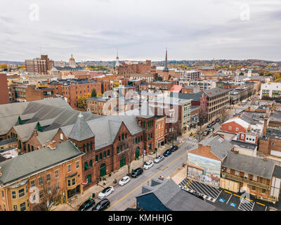 Downtown York, Pennsylvania off Beaver street in the Historic District ...