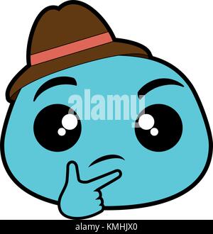 Thoughtful emoji face icon Stock Vector Image & Art - Alamy