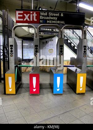 NEW YORK CITY SUBWAY TURNSTILE Stock Photo - Alamy