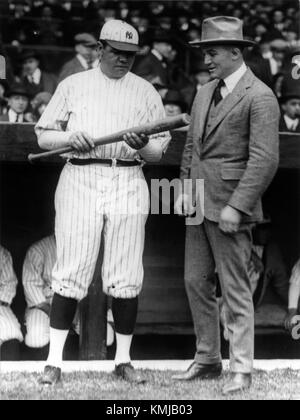 This photograph features two iconic figures in early 20th-century ...