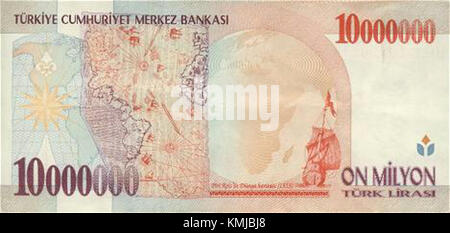 An image of the reverse side of a 5 Turkish Lira note, showcasing the ...