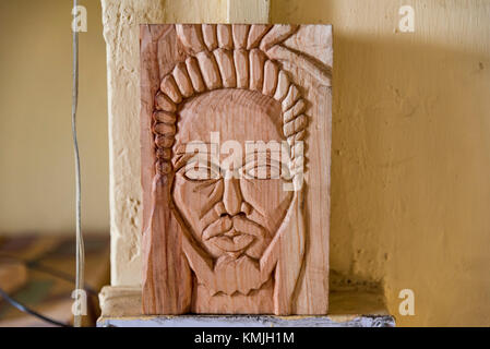 Hand made wooden artefact Stock Photo - Alamy