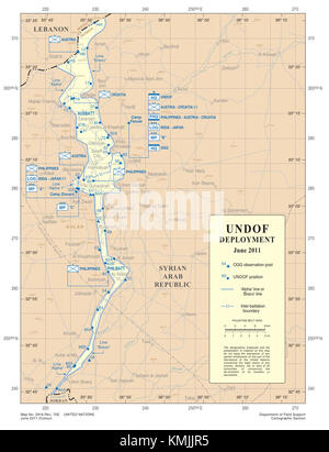 UNDOF map june 2011 Stock Photo - Alamy