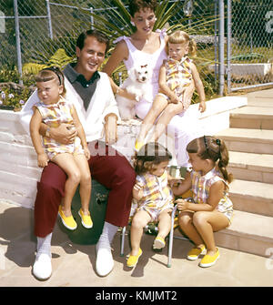 Singer PAT BOONE and wife Shirley Lee Foley, and three of their four ...