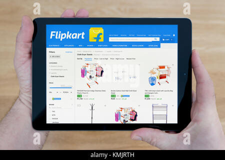 Flipkart app on a device screen with a yellow logo and details about ...