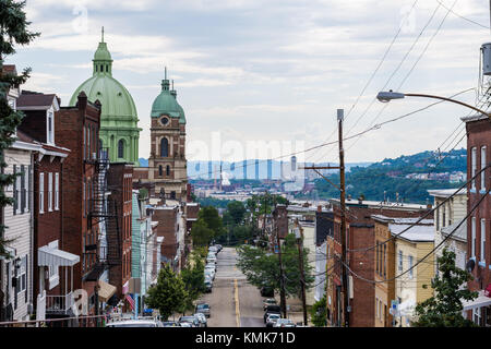 Skyline from Polish hill in Northern Pittsburgh, Pennsylvania Stock ...