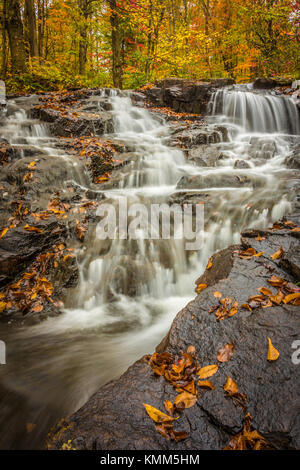 Very colorful waterfalls in Vermont Stock Photo - Alamy