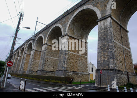The railway Viaduc, Avon, France Stock Photo - Alamy