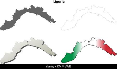 Genoa blank detailed outline map set Stock Vector Image & Art - Alamy