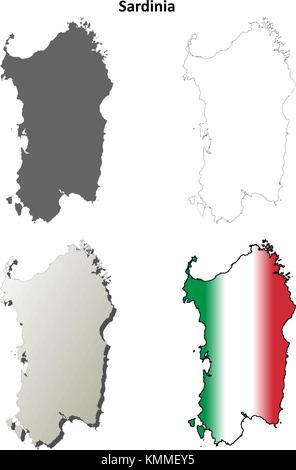 Sardinia region map Stock Vector Image & Art - Alamy