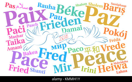 Peace word cloud in different languages Stock Photo - Alamy