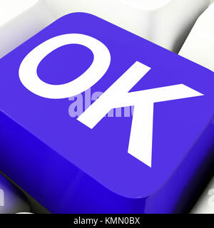 Ok Key Meaning Approved Correct Or Passed Stock Photo - Alamy
