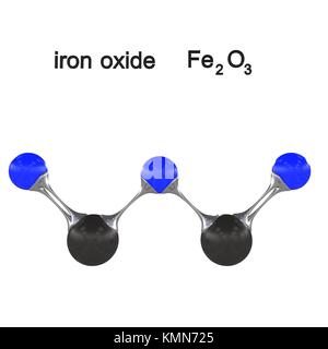 3d render of atom structure of iron isolated over white background ...