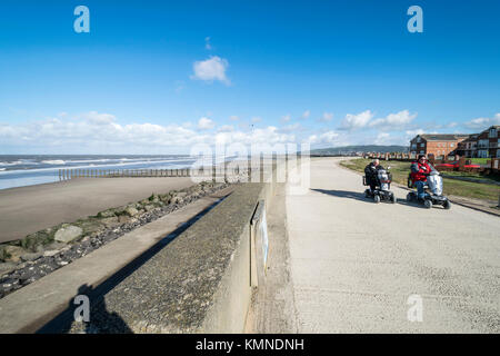 Splash Point beach at East of Rhyl on the North Wales coast Stock Photo ...