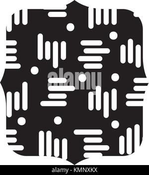 contour quadrate with geometric abstract design background Stock Vector ...