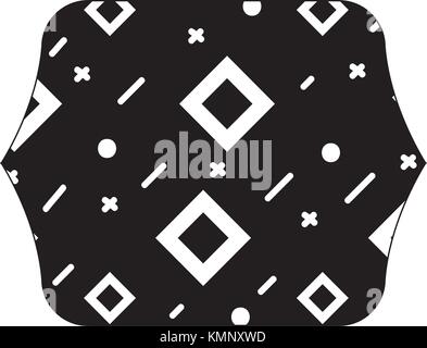 line quadrate with geometric abstract figures background vector ...