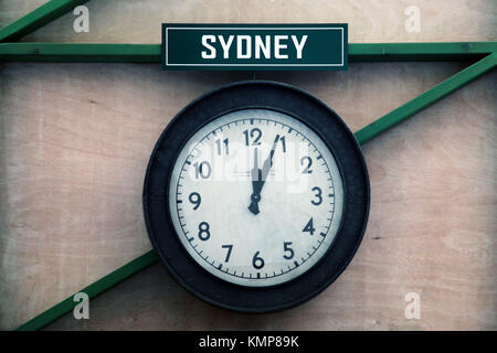 Public Clock with the time of Manila or Sydney Stock Photo - Alamy