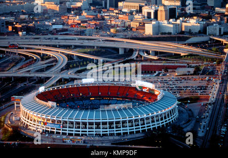View of the Atlanta Fulton County Stadium, Atlanta, Georgia, USA Stock ...