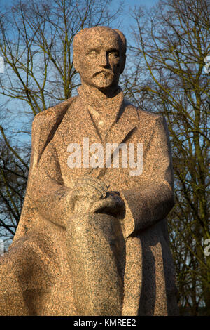 The monument of Janis Rainis (1865-1929) is located in the Vermanes ...