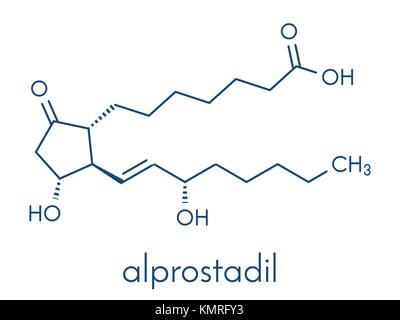 Alprostadil (prostaglandin E1) erectile dysfunction drug molecule ...