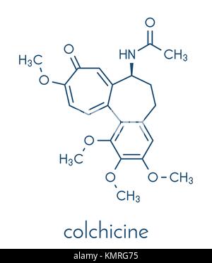 Colchicine gout drug molecule Stock Photo - Alamy