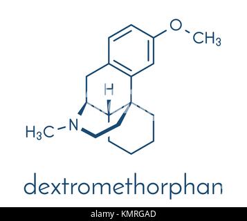 Dextromethorphan DXM Molecular structure vector skeletal formula Stock Vector Image & Art - Alamy